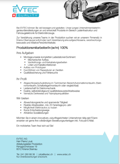 EVTEC | Stellen